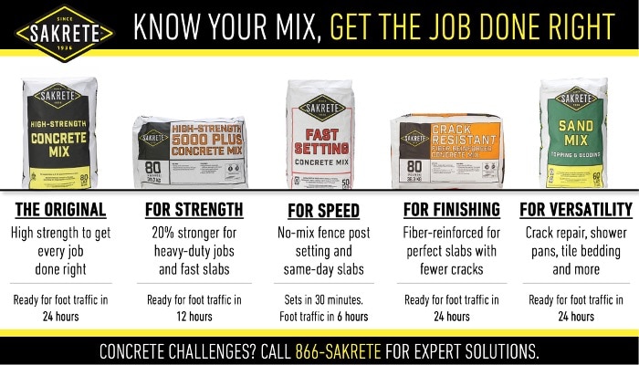 SAKRETE 60 lb. Gray Concrete Mix 65200940 The Home Depot